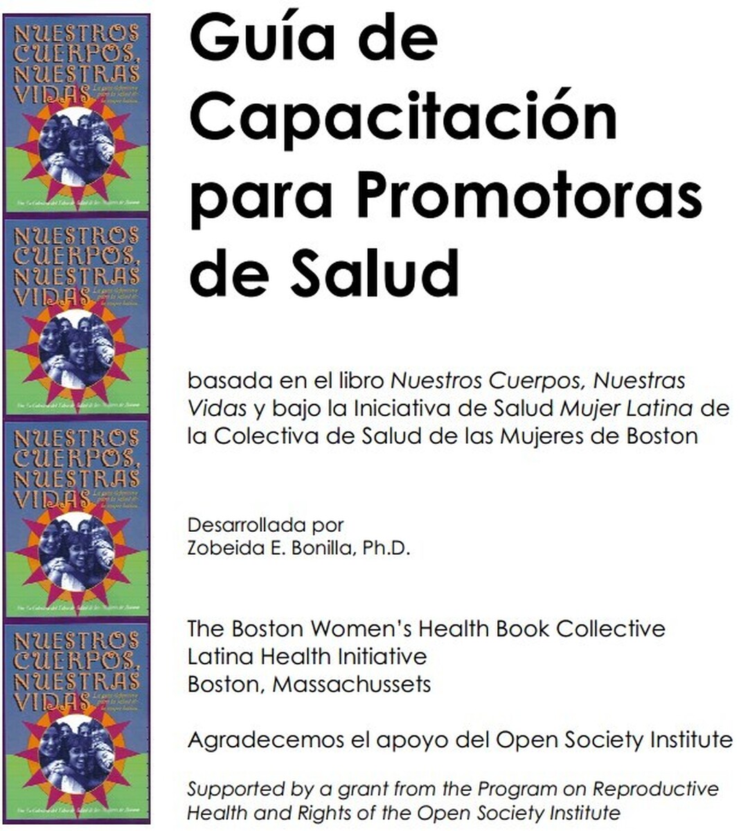 Promotoras de Salud Training Guide | Our Bodies Ourselves